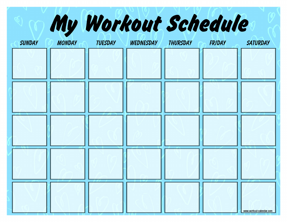 Blue Workout Schedule Template Download Printable PDF Templateroller blue-workout-schedule-template-download-printable-pdf-templateroller