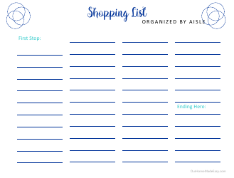 Shopping List Template - Circles Download Printable PDF | Templateroller