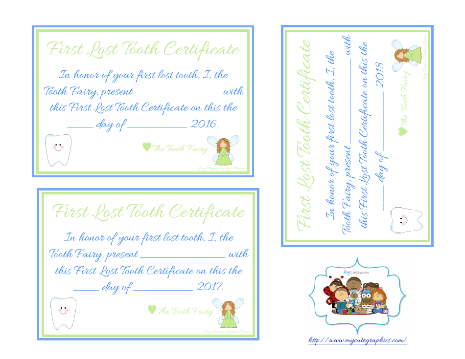First Lost Tooth Certificate Templates Download Printable PDF ...