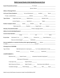 Intake Assessment Form Templates PDF. download Fill and print for free ...