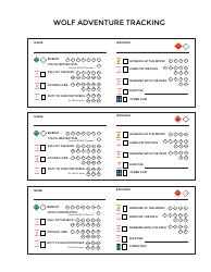 Wolf Adventure Tracking Template Download Printable PDF | Templateroller