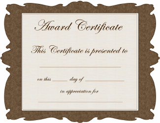 Brown Award Certificate Template Download Fillable PDF | Templateroller