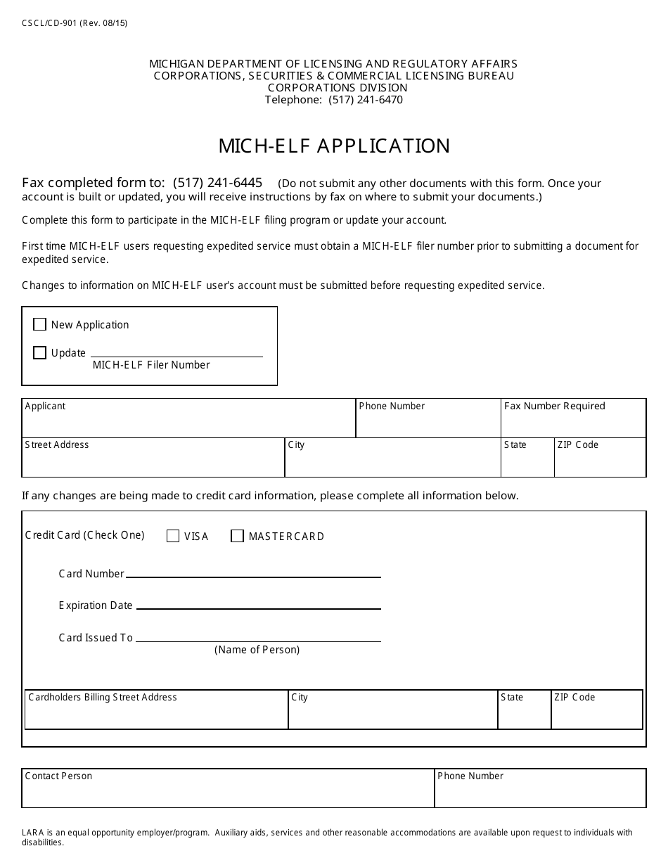 Form CSCL/CD-901 - Fill Out, Sign Online and Download Fillable PDF ...