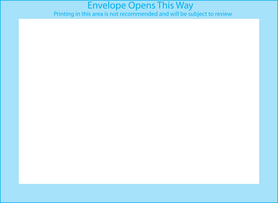Mini Envelope Template - Blue Frame Download Printable PDF | Templateroller