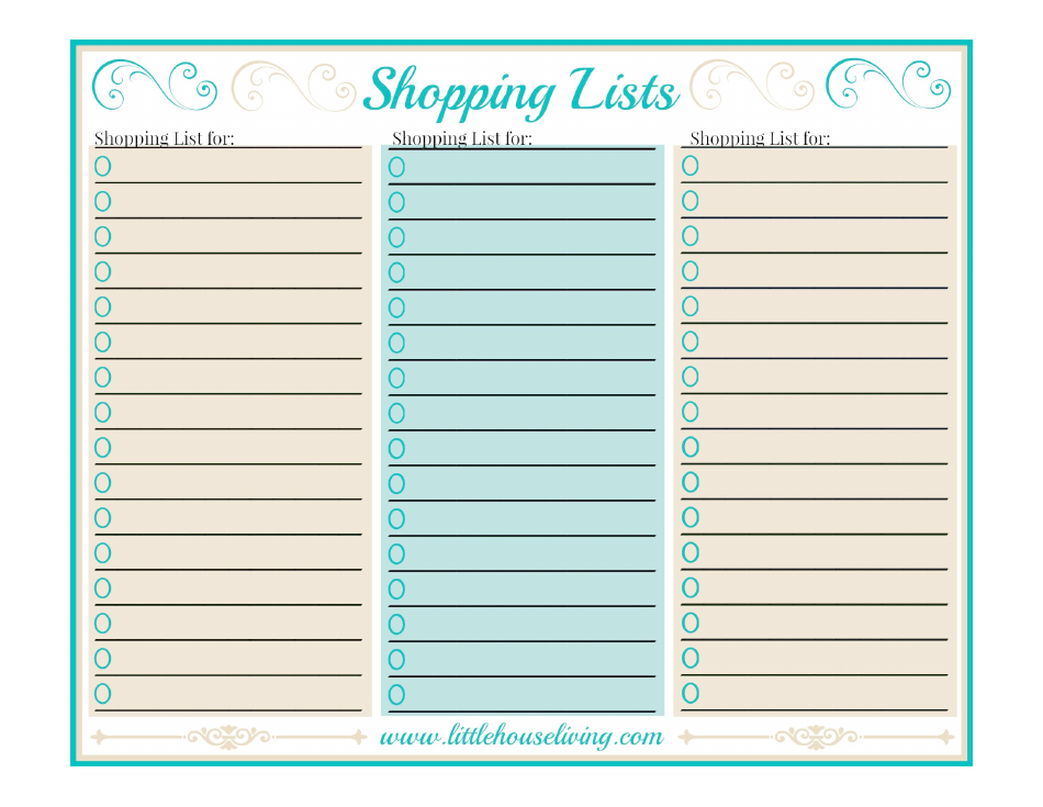 Shopping List Templates Download Printable PDF | Templateroller