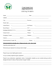 Client Intake Form - Houstic Nutritional Consultant Download Printable ...