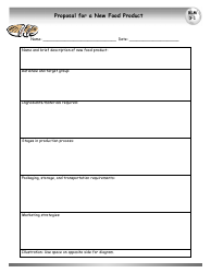 New Food Product Proposal Template Download Printable PDF | Templateroller