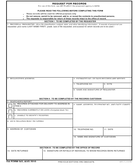 What Is Da Form 5434