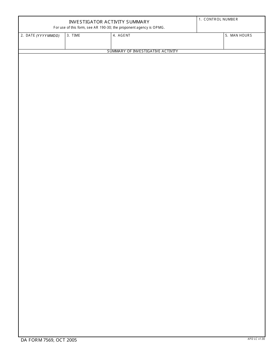DA Form 7569 - Fill Out, Sign Online and Download Fillable PDF ...