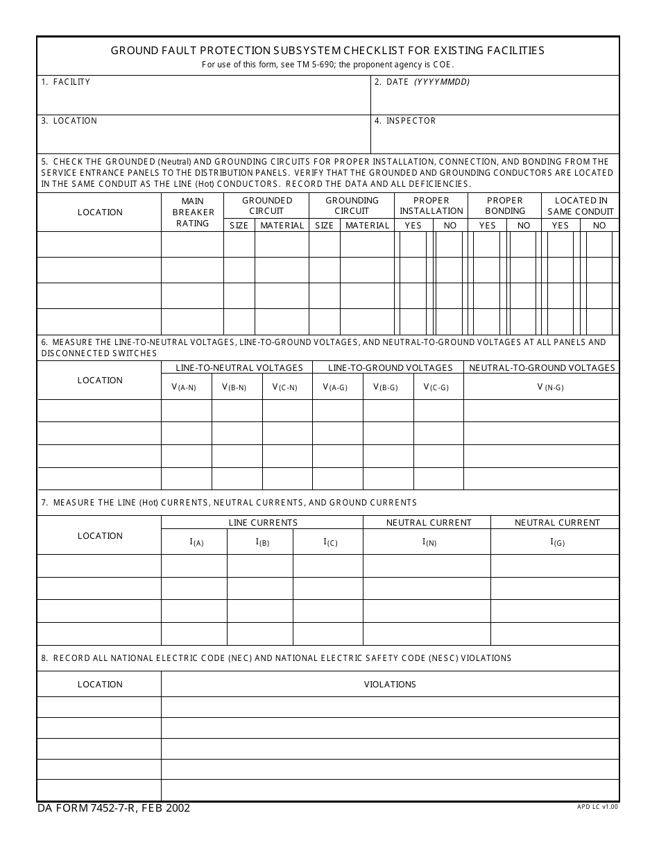 DA Form 7452-7-R - Fill Out, Sign Online and Download Fillable PDF ...