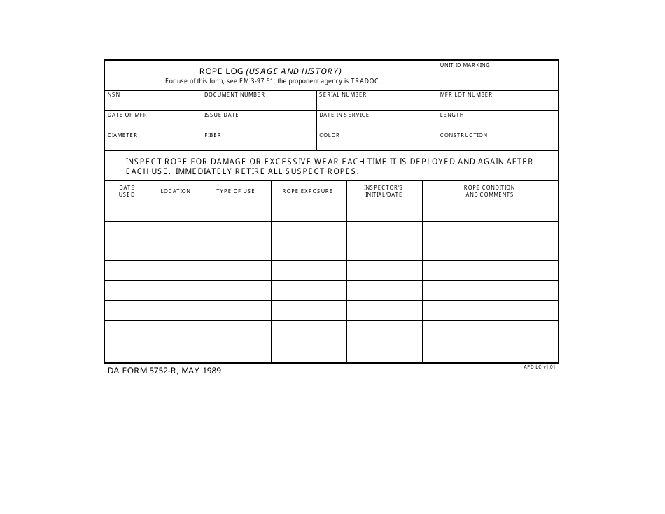DA Form 5752-r - Fill Out, Sign Online and Download Fillable PDF ...