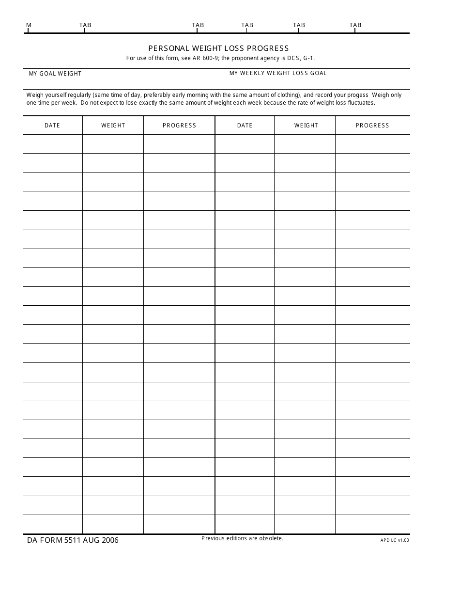 DA Form 5511 - Fill Out, Sign Online and Download Fillable PDF ...