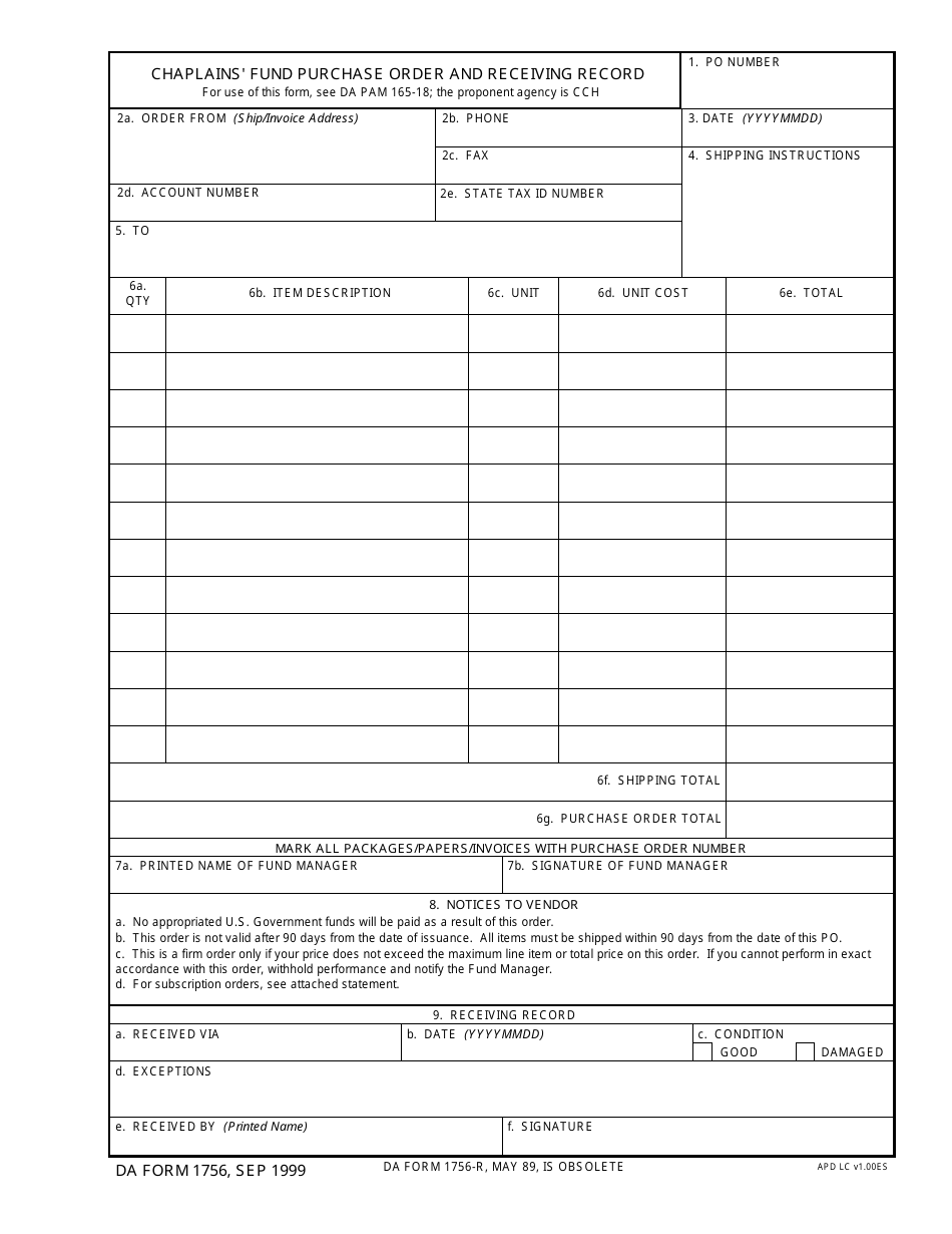 Fillable Po Forms - Printable Forms Free Online