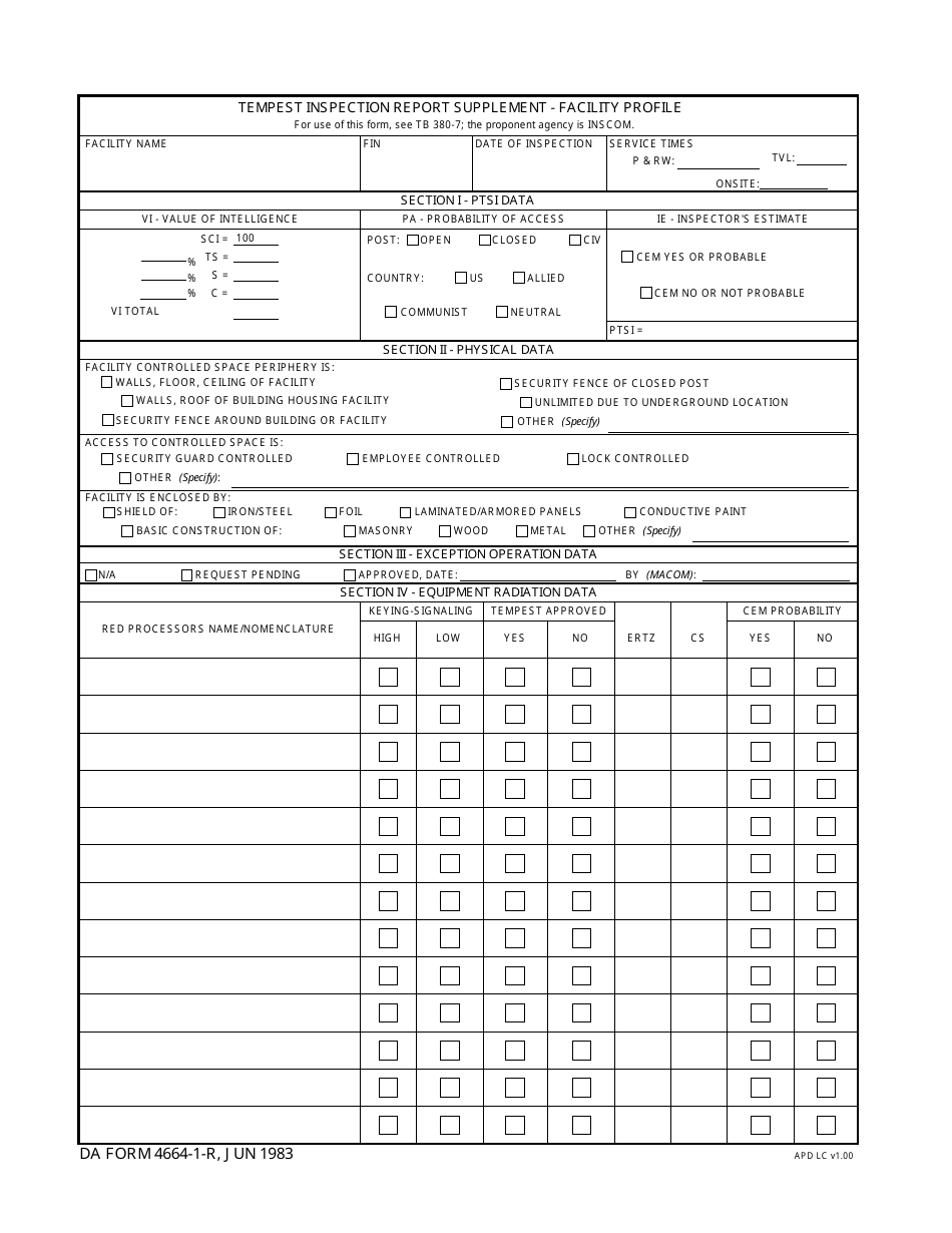 DA Form 4664-1-r - Fill Out, Sign Online and Download Fillable PDF ...