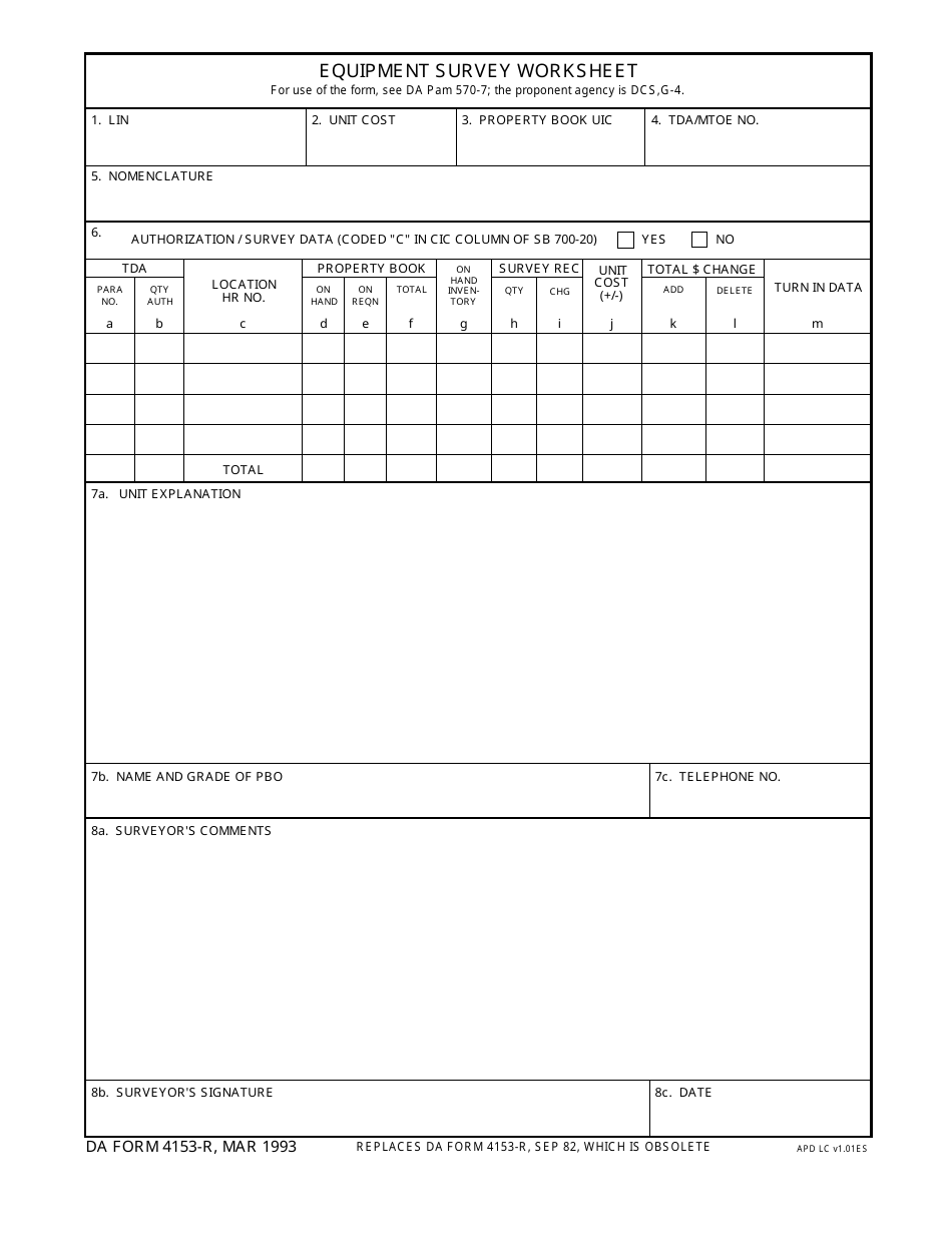 DA Form 4153-r - Fill Out, Sign Online and Download Fillable PDF ...