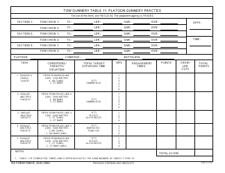 DA Form 7340-r Download Fillable PDF or Fill Online Tow Gunnery Table ...