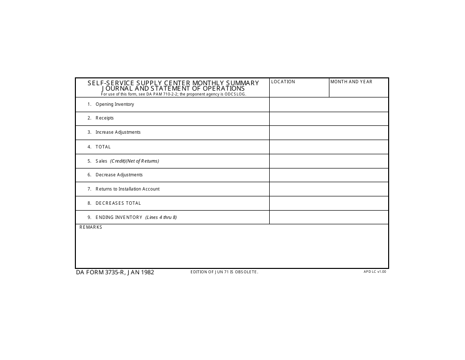 DA Form 3735-R - Fill Out, Sign Online and Download Fillable PDF ...
