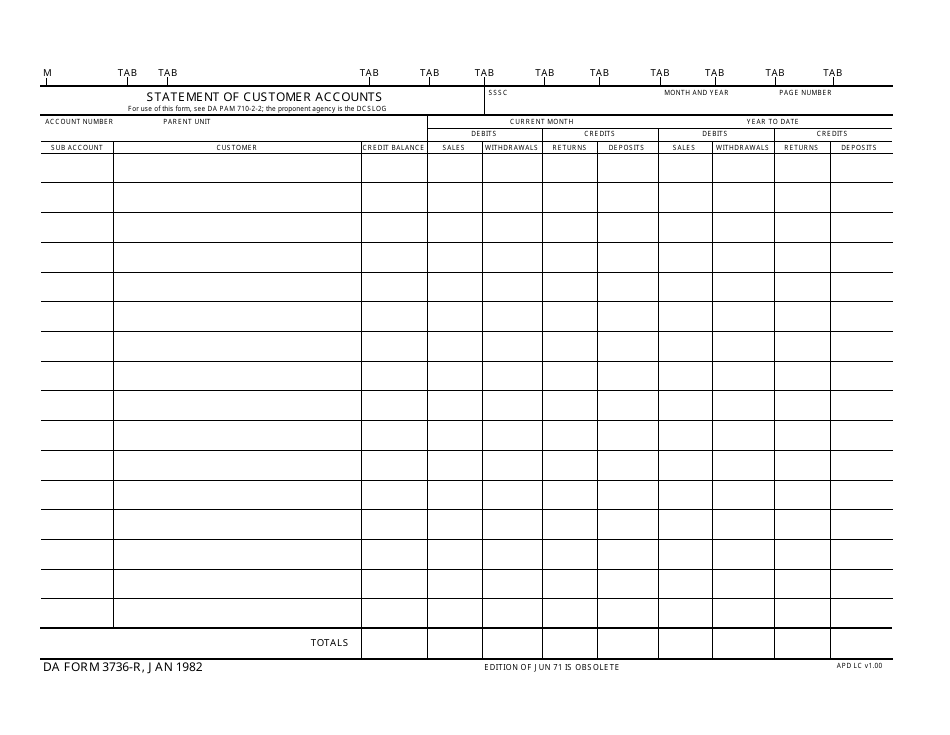 DA Form 3736-R - Fill Out, Sign Online and Download Fillable PDF ...