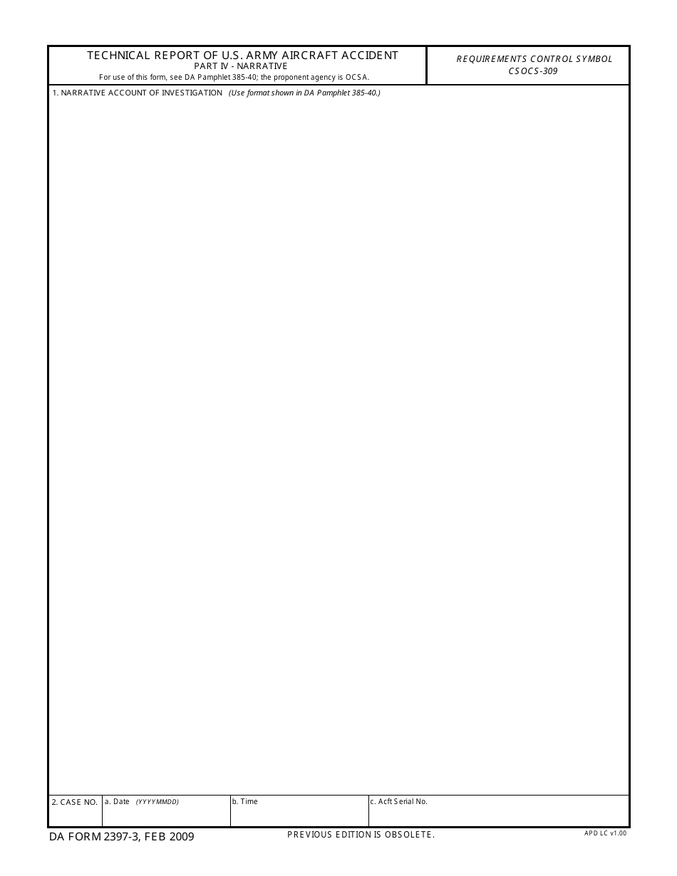 DA Form 2397-3 - Fill Out, Sign Online and Download Fillable PDF ...