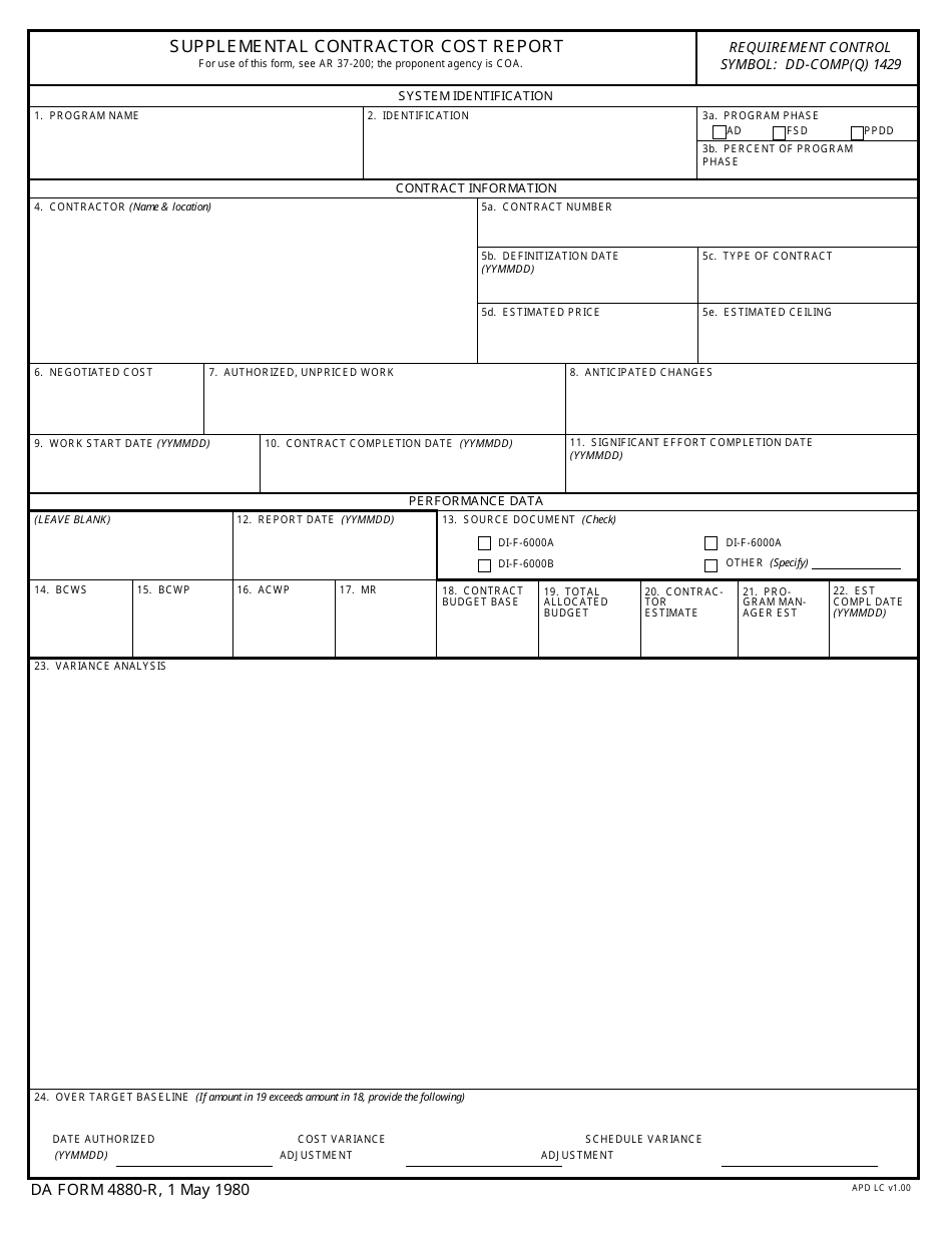 DA Form 4880-R - Fill Out, Sign Online and Download Fillable PDF ...