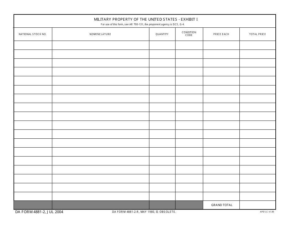DA Form 4881-2 - Fill Out, Sign Online and Download Fillable PDF ...