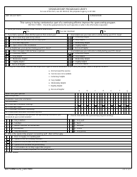 DA Form 7274 Download Fillable PDF or Fill Online Sponsorship Program ...