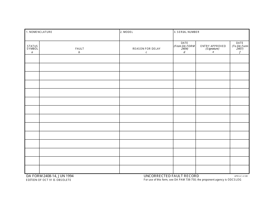 DA Form 2408-14 - Fill Out, Sign Online and Download Fillable PDF ...