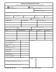 DA Form 3590 Download Fillable PDF or Fill Online Request for ...