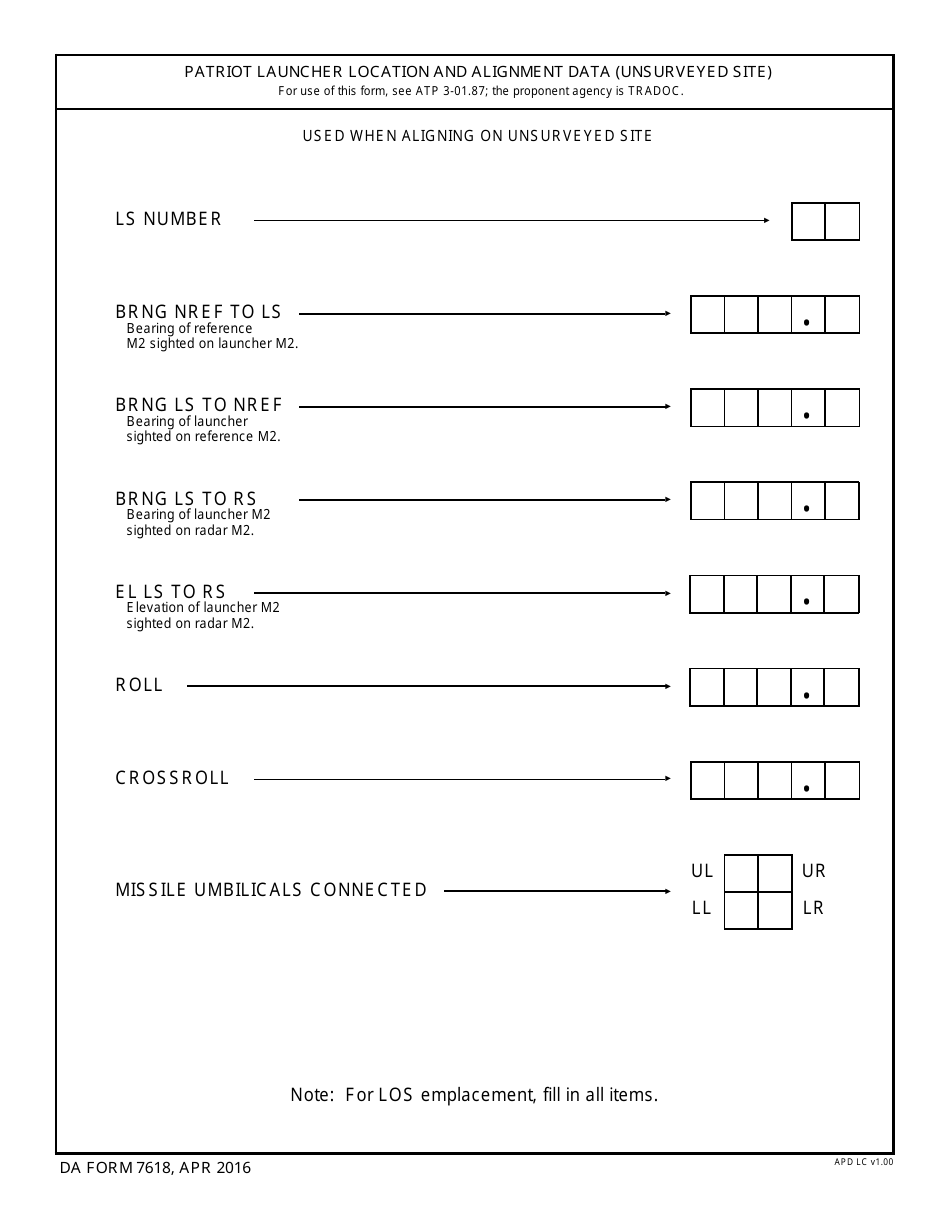 DA Form 7618 - Fill Out, Sign Online and Download Fillable PDF ...