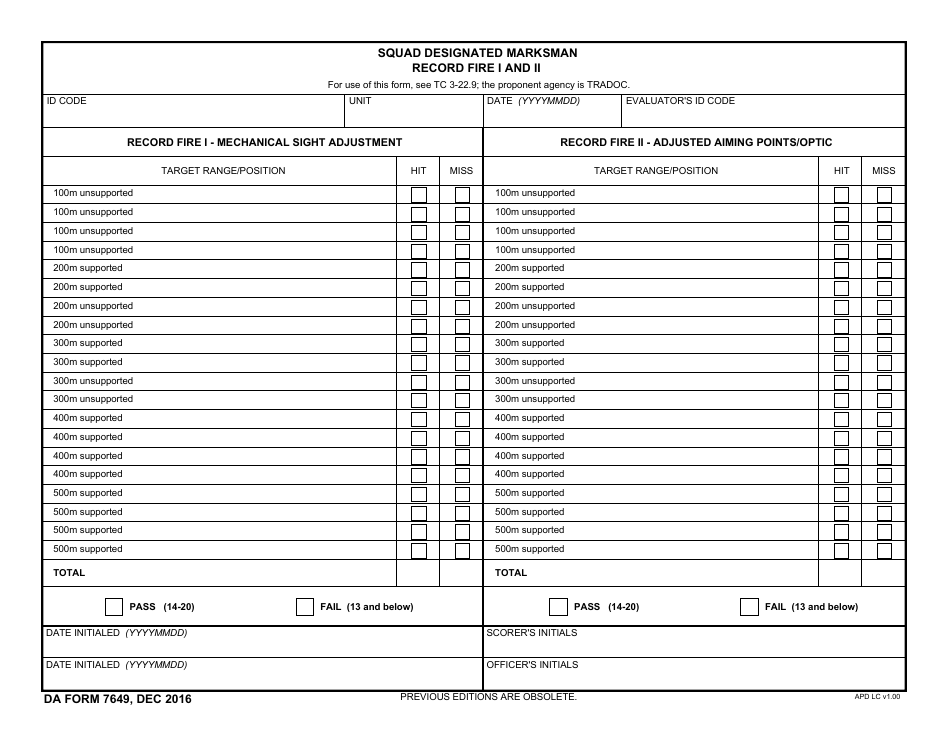 DA Form 7649 - Fill Out, Sign Online and Download Fillable PDF ...