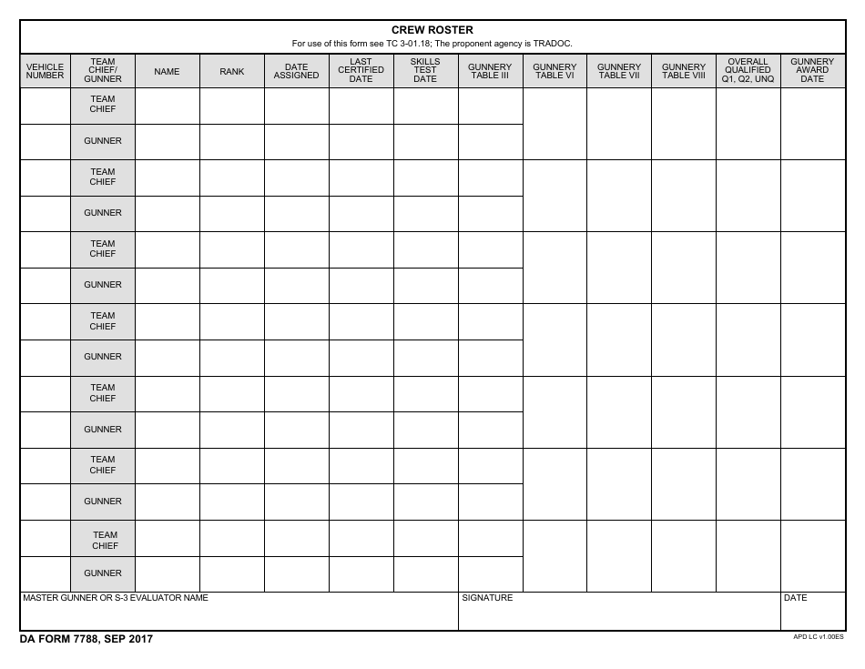 DA Form 7788 - Fill Out, Sign Online and Download Fillable PDF ...