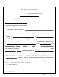 DD Form 454 Download Fillable PDF or Fill Online Warrant of Attachment ...