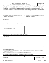 DD Form 1718 Download Fillable PDF or Fill Online Certification of ...