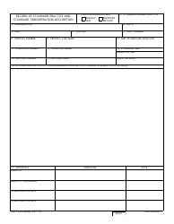 DD Form 2046 Download Fillable PDF or Fill Online Record of Standard ...