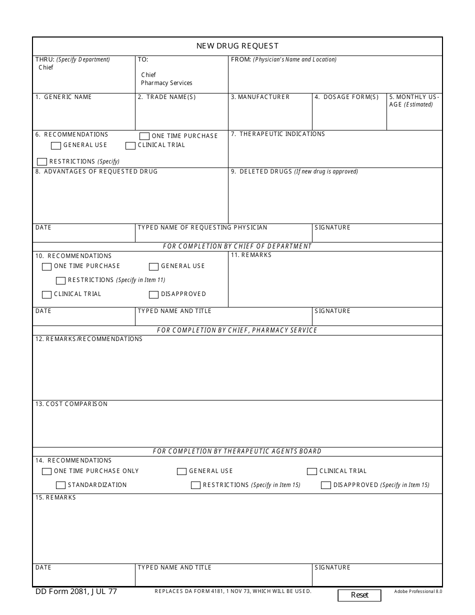 DD Form 2081 - Fill Out, Sign Online and Download Fillable PDF ...
