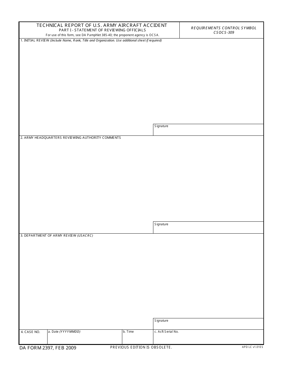 DA Form 2397 - Fill Out, Sign Online and Download Fillable PDF ...