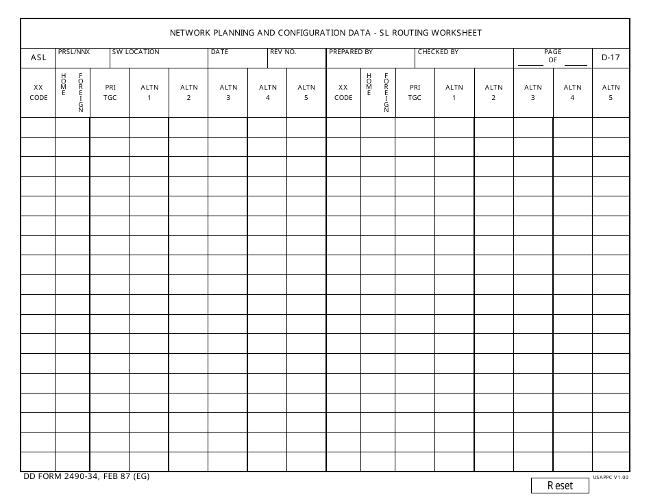 DD Form 2490-34 - Fill Out, Sign Online and Download Fillable PDF ...