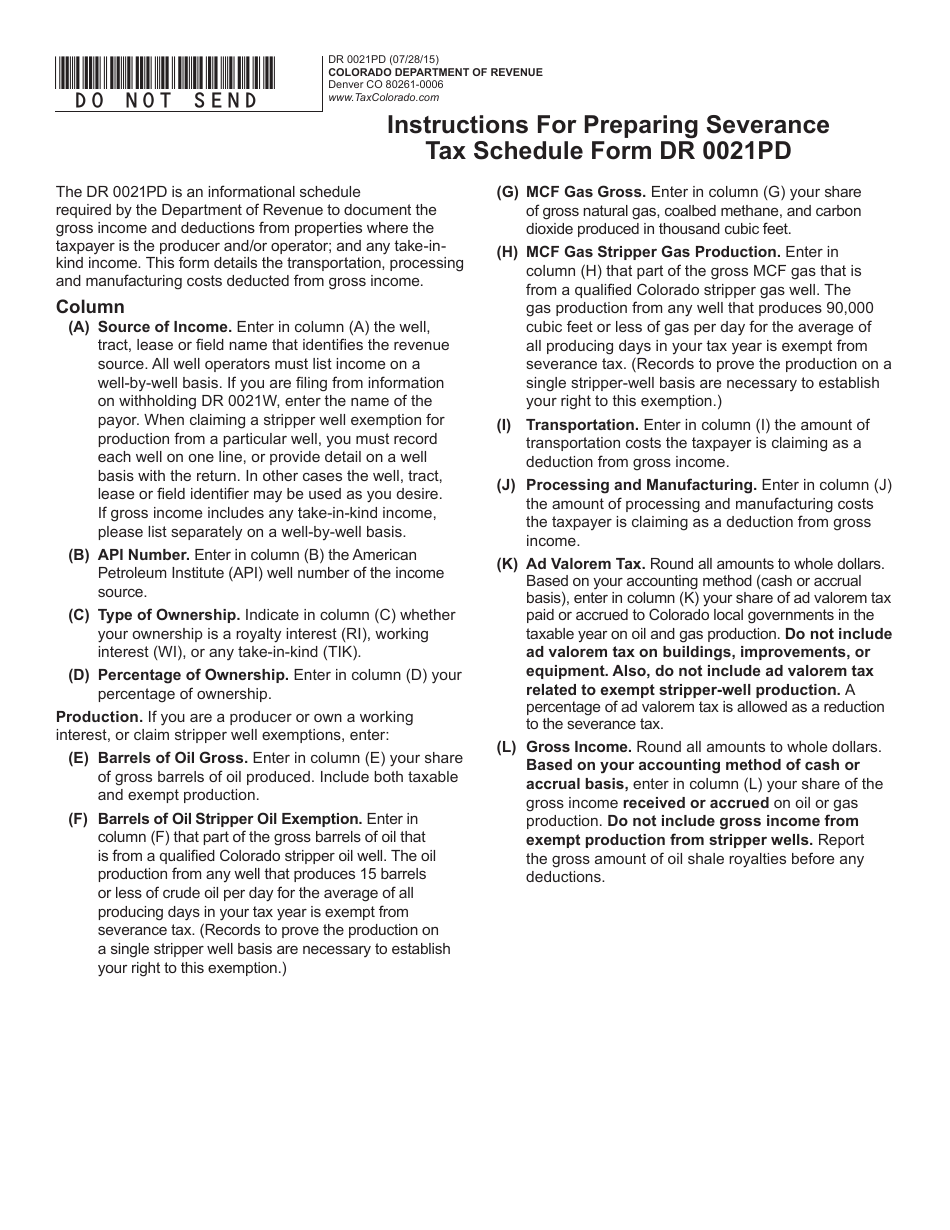 Form DR0021PD - Fill Out, Sign Online and Download Fillable PDF ...