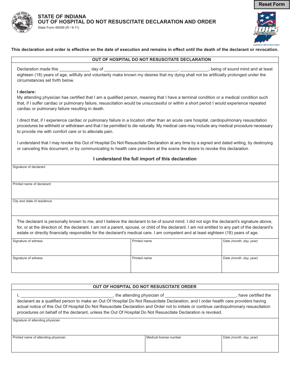 State Form 49559 - Fill Out, Sign Online and Download Fillable PDF ...