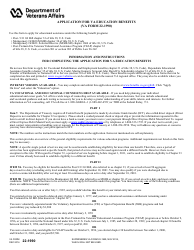 VA Form 22-1990 Download Fillable PDF or Fill Online Application for VA ...