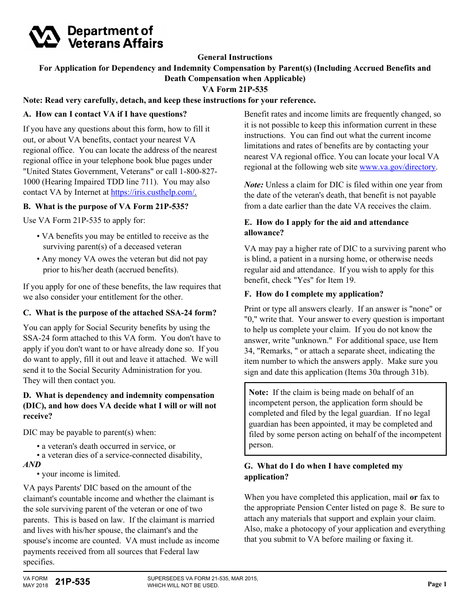VA Form 21P-535 - Fill Out, Sign Online and Download Fillable PDF ...
