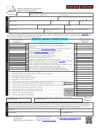 Form 4923 - Fill Out, Sign Online and Download Fillable PDF, Missouri ...