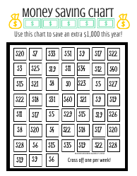 Money Saving Chart Download Printable PDF | Templateroller