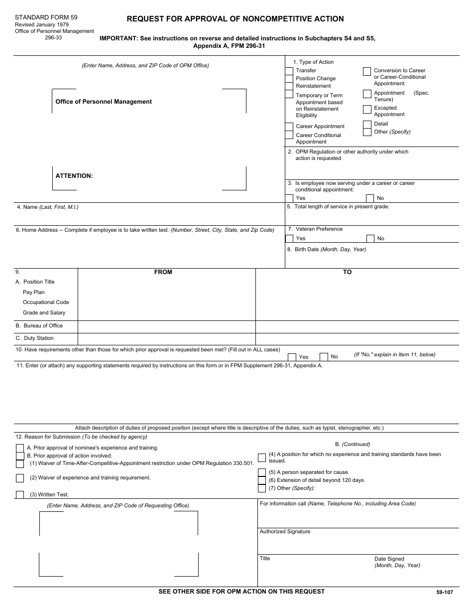 OPM Form SF-59 - Fill Out, Sign Online and Download Fillable PDF ...