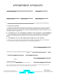 Form SF-61 Download Fillable PDF or Fill Online Appointment Affidavits ...