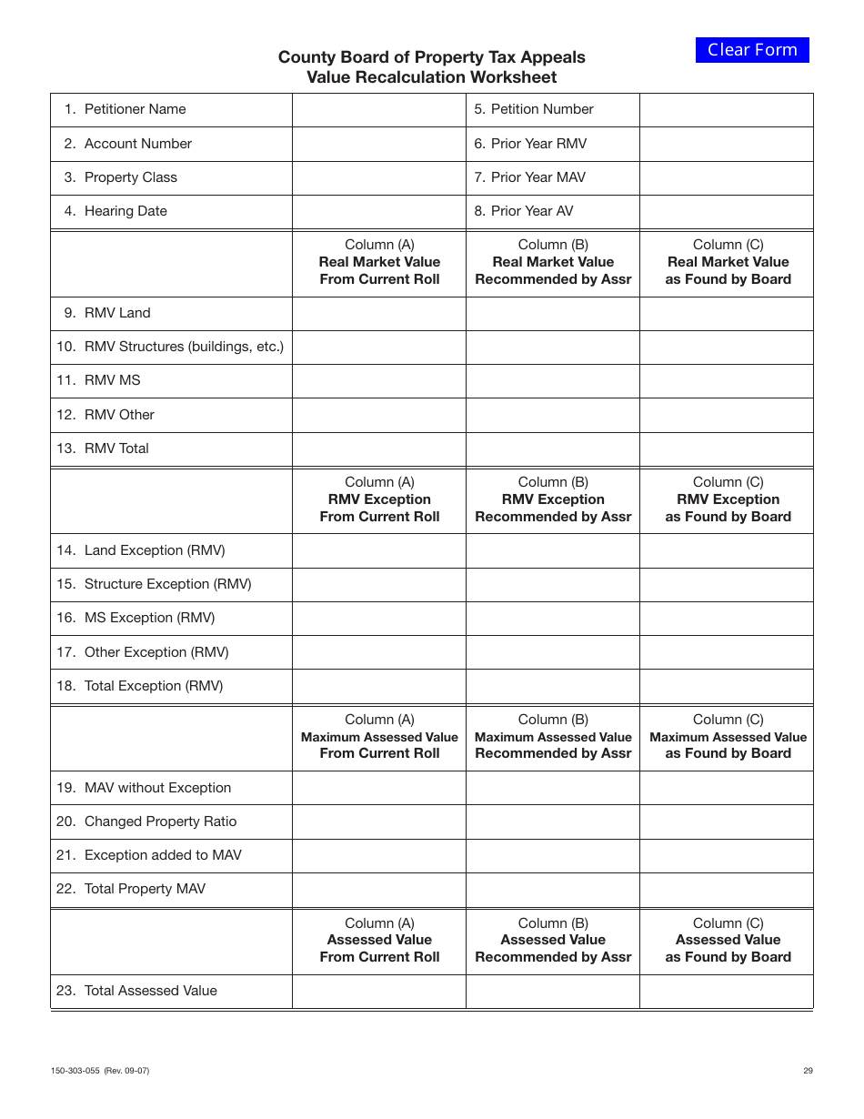 Form 150-303-055 - Fill Out, Sign Online and Download Fillable PDF ...