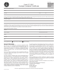 Form ST-12EC Download Printable PDF or Fill Online Exempt Container ...