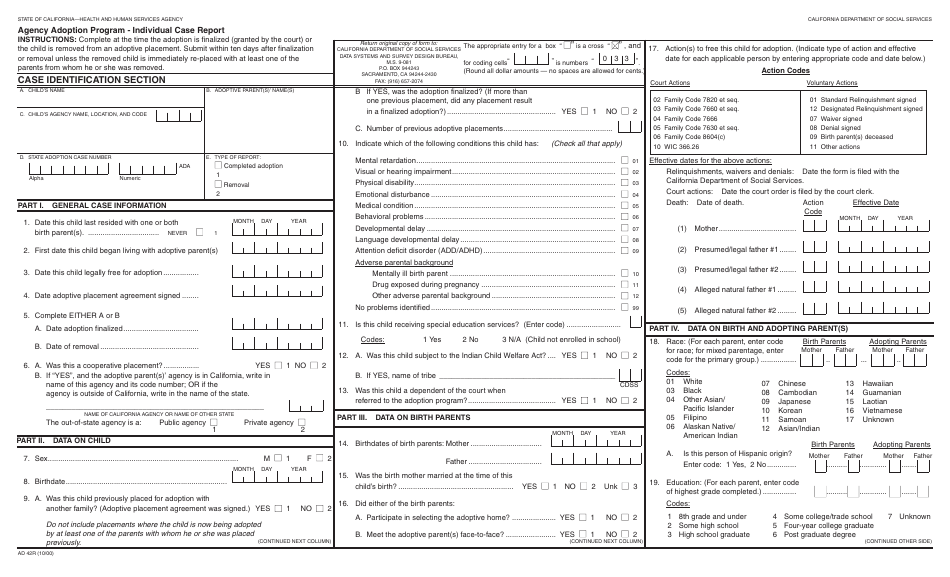Form AD42R - Fill Out, Sign Online and Download Fillable PDF ...