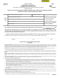 Form M-38 Download Fillable PDF or Fill Online Exemption Certificate ...