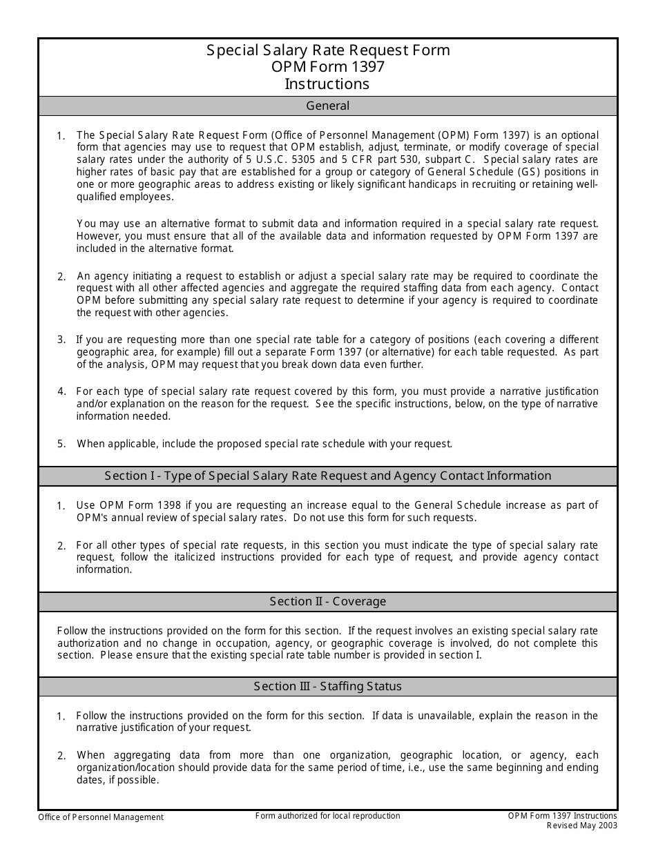 OPM Form 1397 - Fill Out, Sign Online and Download Fillable PDF ...